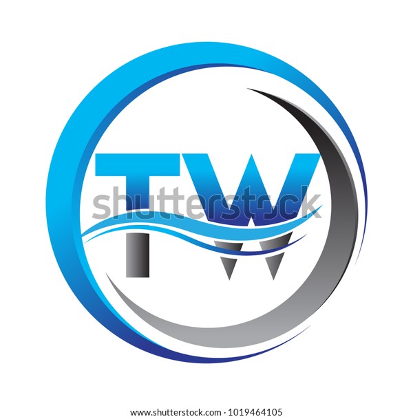 Initial Letter Logo Tw Company Name Stock Vector (Royalty Free ...