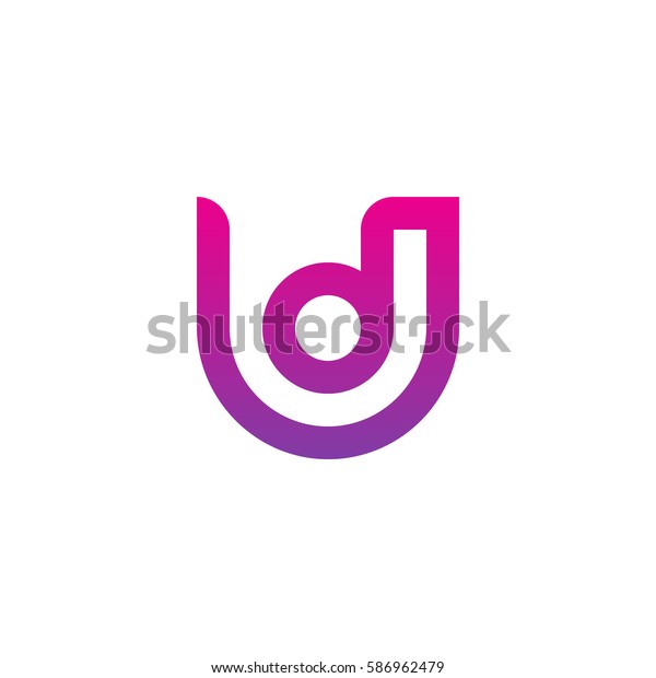 Initial Letter Logo Ud Du D Stock Vector (Royalty Free) 586962479 ...