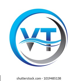 Initial Letter Logo Vt Company Name Stock Vector (Royalty Free ...