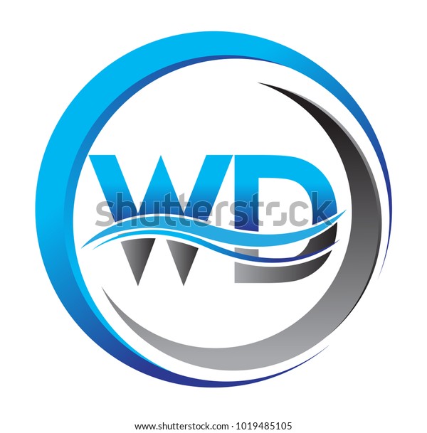 Initial Letter Logo Wd Company Name Stock Vector (Royalty Free) 1019485105