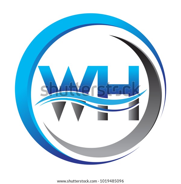 Initial Letter Logo Wh Company Name Stock Vector (Royalty Free ...