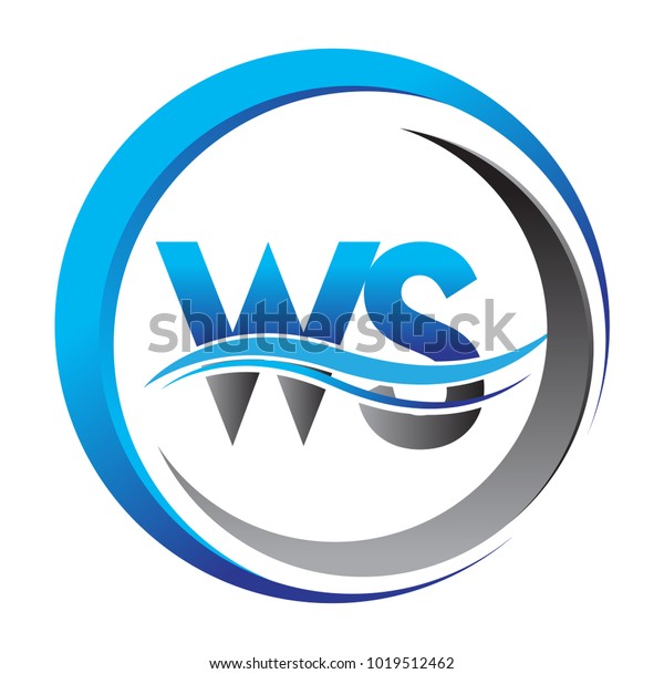 Initial Letter Logo Ws Company Name Stock Vector (Royalty Free ...
