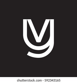 Initial Letter Logo Yv Vy V Stock Vector (Royalty Free) 592343165 ...
