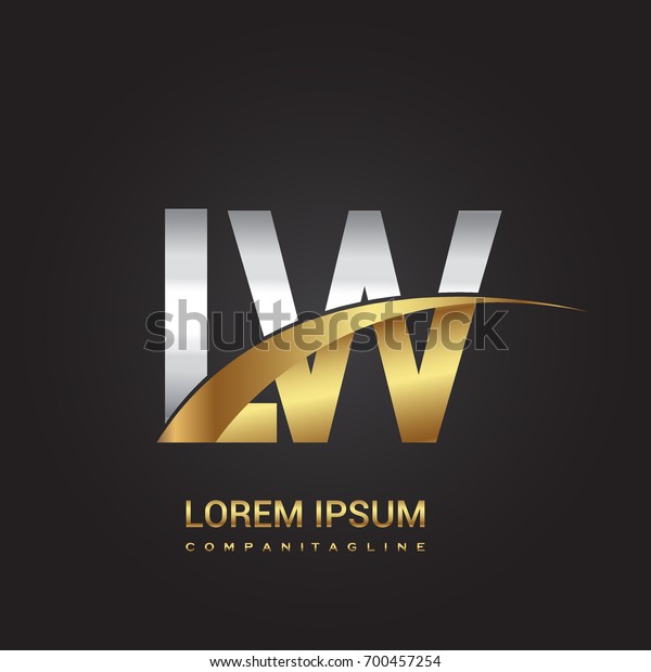 Initial Letter Lw Logotype Company Name Stock Vector (Royalty Free ...
