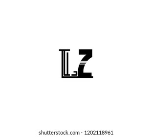 Initial Letter Lz Linked Monogram Minimalism Stock Vector (Royalty Free ...