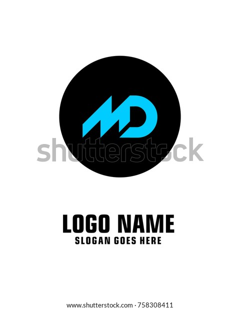 Initial letter M & D logo template vector Initial letter M & D logo template vector