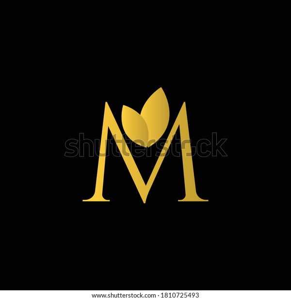 Initial Letter M Flourishes Logo Monogram Stock Vector (Royalty Free ...