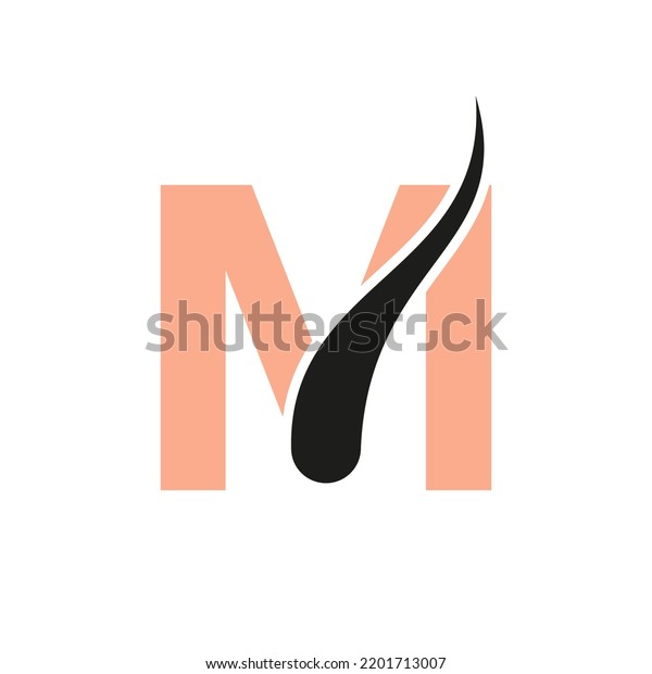 Initial Letter M Hair Treatment Logo Stock Vector (Royalty Free ...