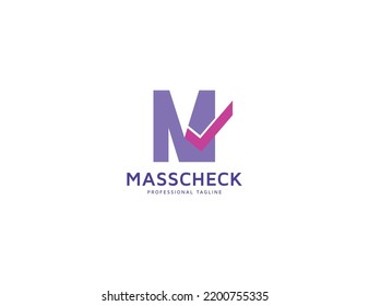 Initial Letter M Logo Check Mark Stock Vector (Royalty Free) 2200755335 ...