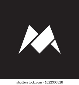 Letter M Shape Icon Black Logo Stock Vector (Royalty Free) 1273906606
