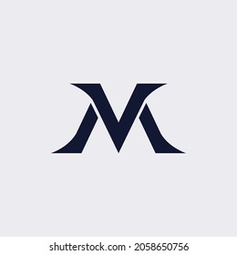 Initial Letter M V Logo Design Stock Vector (Royalty Free) 2058650756 ...