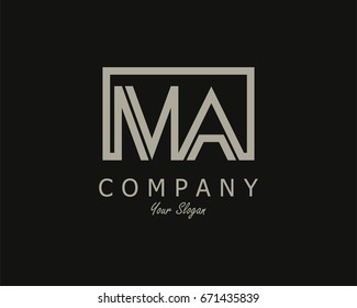 Initial Letter Ma Logo Design Template Stock Vector (Royalty Free ...