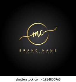 Initial Letter Mc Logo Handwritten Signature Stock Vector (Royalty Free ...