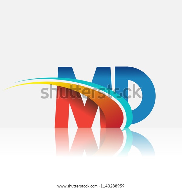 Initial Letter Md Logotype Company Name Stock Vector (Royalty Free ...