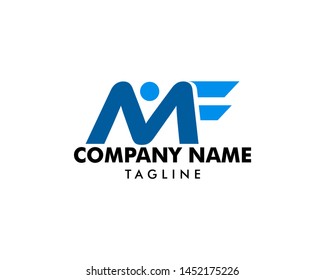 Initial Letter Mf Logo Template Design Stock Vector (Royalty Free ...