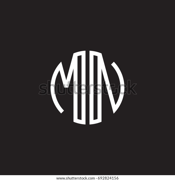 Initial Letter Mn Minimalist Line Art Stock Vector (Royalty Free ...