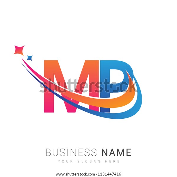 Initial Letter Mp Logotype Company Name Stock Vector (Royalty Free ...
