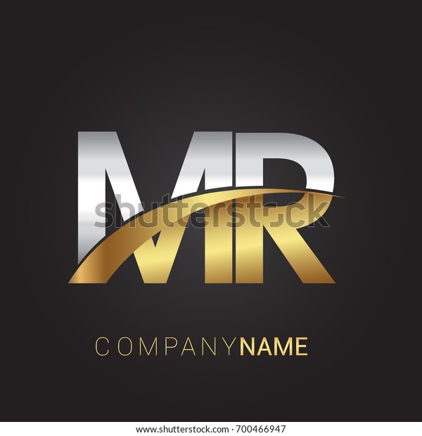 Initial Letter Mr Logotype Company Name Stock Vector (Royalty Free ...