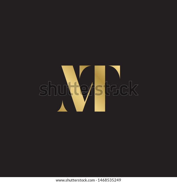 Initial Letter Mt Uppercase Modern Logo Stock Vector (Royalty Free ...