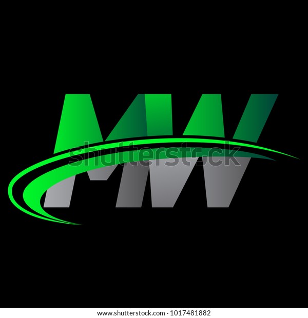 Initial Letter Mw Logotype Company Name Stock Vector (Royalty Free ...