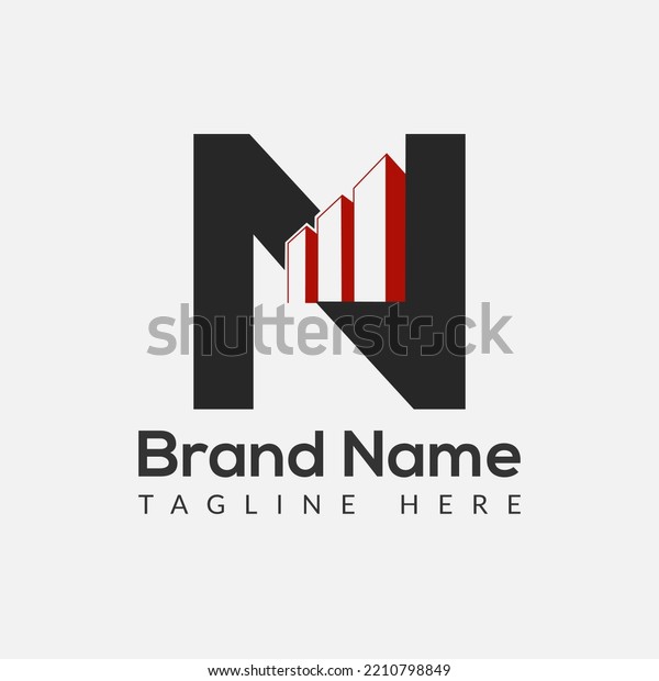Initial Letter N Building Logo House Stock Vector (Royalty Free ...