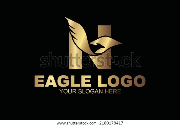 Initial Letter N Eagle Gold Logo Stock Vector (Royalty Free) 2180178417 | Shutterstock
