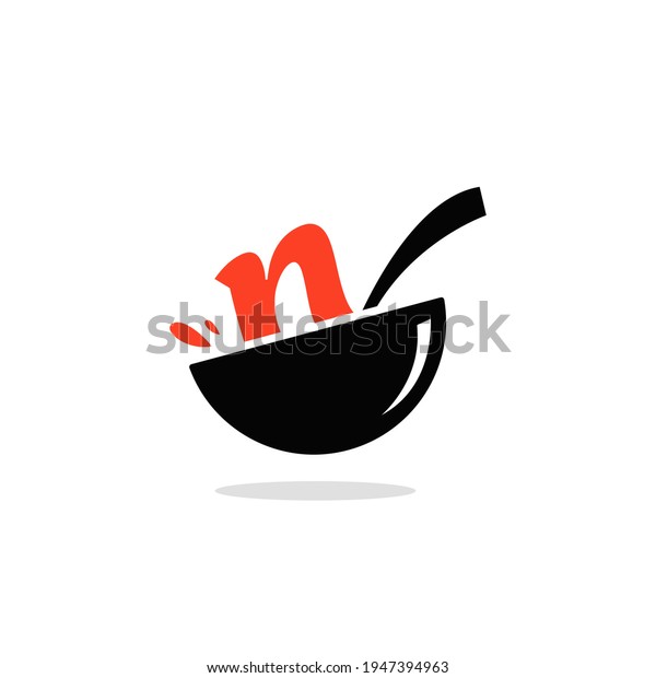 Initial Letter N Food Logo Design Stock Vector (Royalty Free) 1947394963