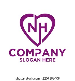 206 Letter h and n mark modern logo design template Images, Stock ...