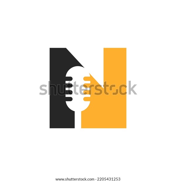 Initial Letter N Music Logo Dj Stock Vector (Royalty Free) 2205431253 ...