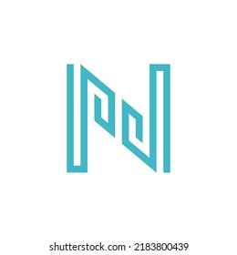 Initial Letter N Unique Logo Vector Stock Vector (Royalty Free ...
