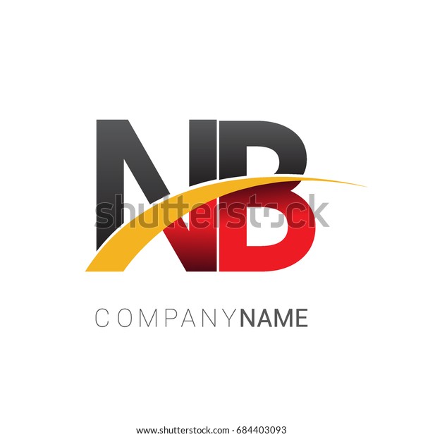 Initial Letter Nb Logotype Company Name Stock Vector (Royalty Free ...