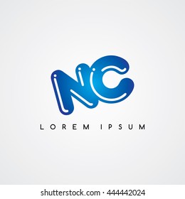 Nc Initial Letter Uppercase Logo Logotype Stock Illustration 537624766