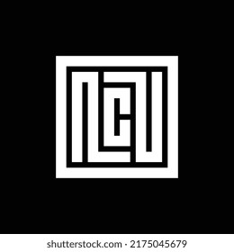 Initial Letter Ncu Logo Icon Design Stock Vector (Royalty Free ...
