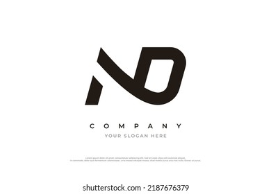 Initial Letter Nd Logo Design Vector Stock Vector (Royalty Free ...