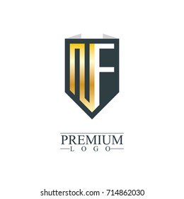 Initial Letter Nf Company Design Logo Stock Vector (Royalty Free ...