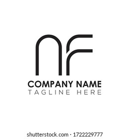 Initial Letter Nf Logo Design Vector Stock Vector (Royalty Free) 1722229777