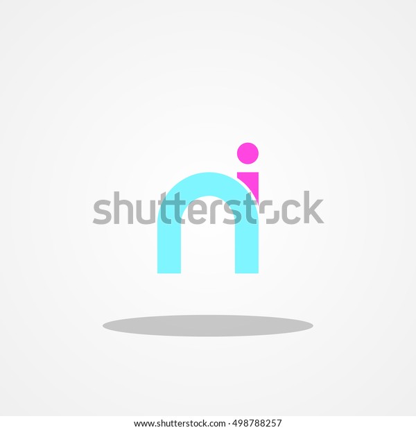 Initial Letter Ni Lowercase Logo Design Stock Vector (Royalty Free ...