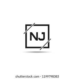Initial Letter Nj Logo Template Design Stock Vector (Royalty Free ...