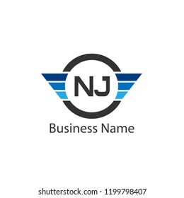 Initial Letter Nj Logo Template Design Stock Vector (Royalty Free ...