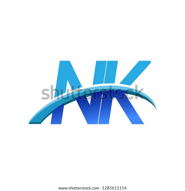 Initial Letter Nk Logotype Company Name Stock Vector (Royalty Free ...