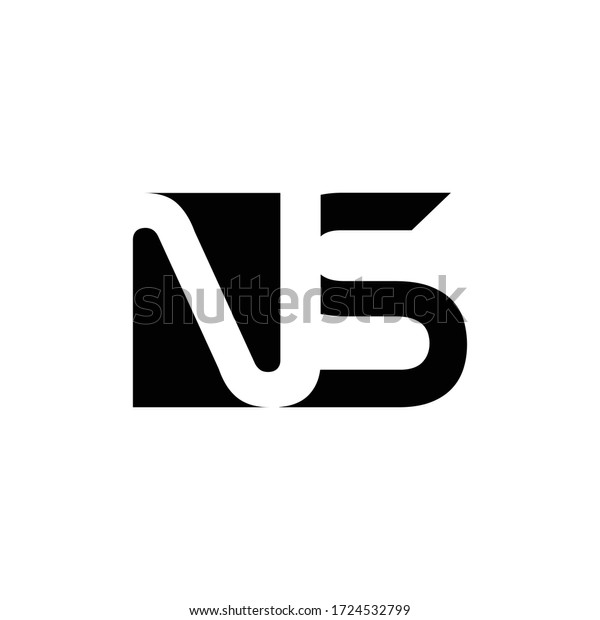 Plantilla de vectores de diseño del logotipo NS de la carta inicial ...