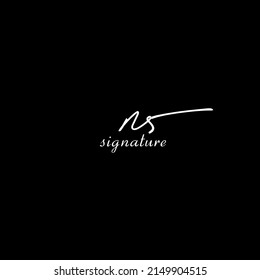 Initial Letter Ns Logo Handwritten Signature Stock Vector (Royalty Free ...