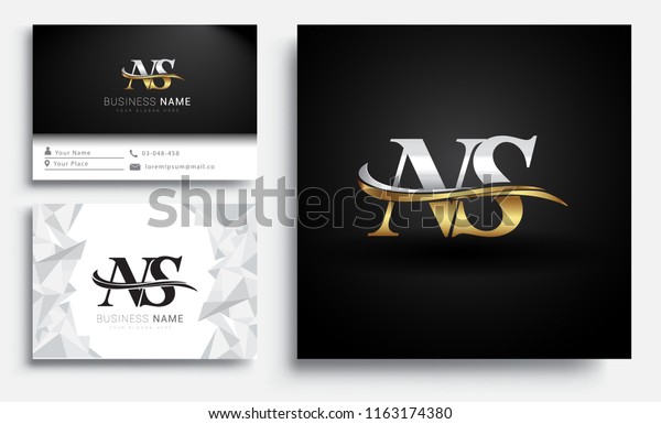 Initial Letter Ns Logotype Company Name Stock Vector (Royalty Free ...