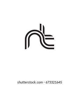 Initial Lowercase Letter Nt Linked Outline 库存矢量图（免版税）675695812 ...