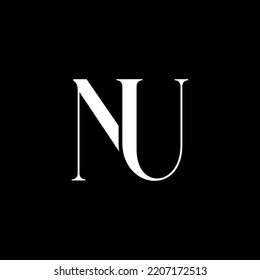 Initial Letter Nu Logo Design Nu Stock Vector (Royalty Free) 2207172513 ...