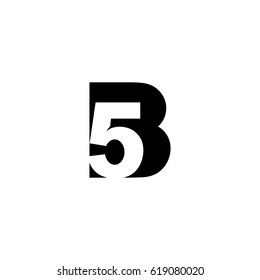 Initial Letter Number Logo B 5 Stock Vector (Royalty Free) 619080020 ...