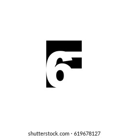 Initial Letter Number Logo F 6 Stock Vector (Royalty Free) 619678127 ...