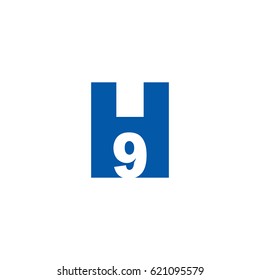 Initial Letter Number Logo H 9 Stock Vector (Royalty Free) 621095579 ...