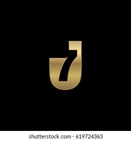 Initial Letter Number Logo J 7 Stock Vector (Royalty Free) 619724363 ...