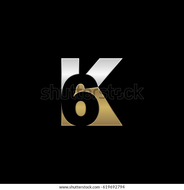 Initial Letter Number Logo K 6 Stock Vector (Royalty Free) 619692794 ...